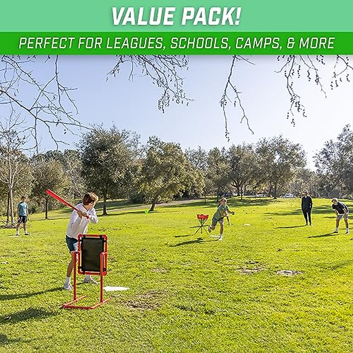 GoSports Baseball & Softball 5 Piece Base Set - Rubber Field Bases for Kids & Adults