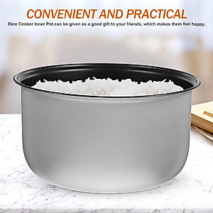 Yardwe Pressure Pot Rice Cooker Replacement Inner Pot: Alloy Cooking Pot Insert Liner 3L Non Stick Cooking Pot Liner Cookware Replacement Accessories Rice Cooker Replacement Pot