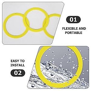 Angoily Toilet Tank Parts 2pcs Flush Valve Seal Silicone Rings Toilet Replacement Flushing Gasket Toilet Tank Parts Seal Rings Bathroom Toilet Repair Parts Toilet Parts Replacement Kit