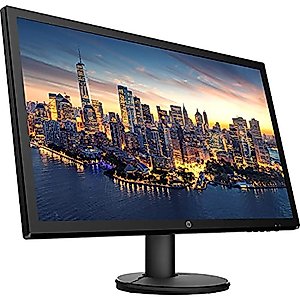 HP V24 FHD 1920x1080 Monitor Bundle with HDMI, FreeSync, Low Blue Light, and Mini Bluetooth Speaker for Professional Sound, Built-in Microphone and Remote Shutter for Photos