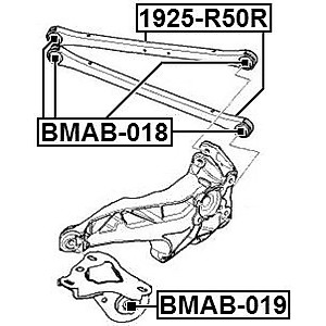 Rear Track Control Rod Febest 1925-R50R Oem 33326768724