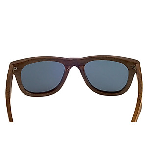 Viable Harvest Wood Sunglasses for Men & Women - Dark Polarized Lenses Block Sun & Glares - Handmade Wooden Craftsmanship & UV400 Lens - 100% UVA & UVB Protection - With Classy Gift Box - Walnut