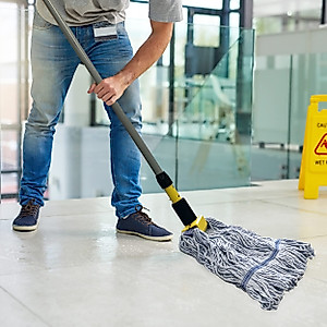 GSD Brand Blue Commercial Mop Head Replacement. Looped End Prevents Tangling and Twisting. Industrial Mop Heads. Synthetic Cotton Blend for Maximum Absorption. Wide Universal Headband. 3 Pack