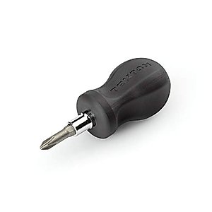 TEKTON 3-in-1 Stubby Phillips/Slotted Driver (#2 x 1/4 in., Black) | DMT13002