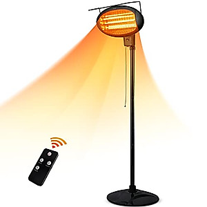 Patio Heater Electric Infrared Heater 1500W with 3 Modes Fast Heating with Tip-Over Overheat Protection for Garage, Backyard, Camping, Balcony use
