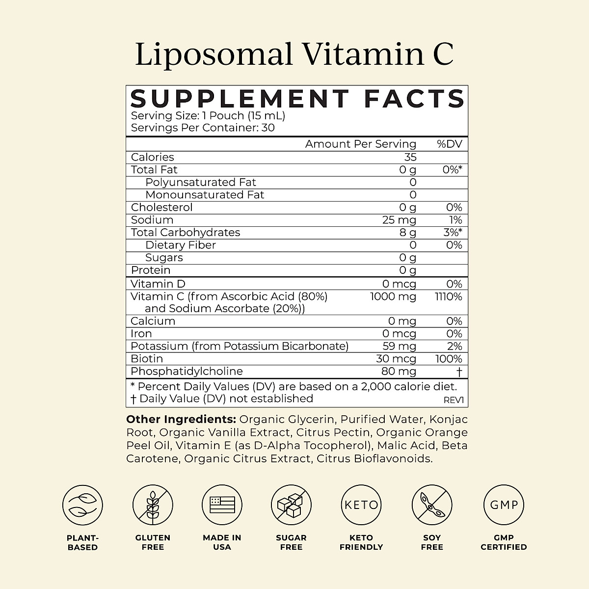 CYMBIOTIKA Vitamin C Individual Packets, Liposomal Delivery, Supplement for Immune Support, Collagen Boost, & Healthy Aging, Skin Hydration Packets, Citrus Vanilla Flavor, 30 Pack