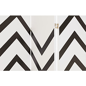 Kiera Grace Danielsson 3-Panel Decorative Room Divider/Freestanding Wood Folding- 47" Lx71 Hx1 W, White- Perfect Partition Room Divider for Home，Office，Studio and Bedroom Separator