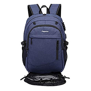 Gudui College Laptop Backpack School Student Bookbag USB Basketball Backpack With Lock