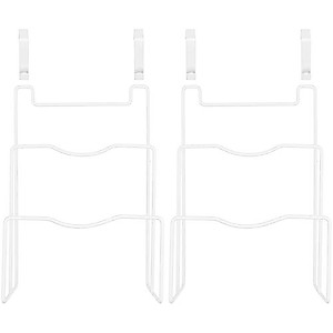 Pot & Pan Lid Hanging Organizer Rack, Set of 2, White - Southern Homewares - Kitchen and Pantry Storage Hanger