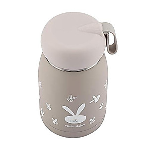 Vacuum Cup Insulated Coffee Bottle, 320ml Mini Vacuum Mug Cute Thermos, Stainless Steel Mini Thermos Travel Mug, Magic Rabbit Tea Milk Bottle, for Kids Adult, School Office Car Outdoor Use(Brown)