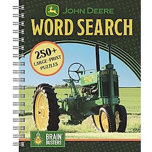 John Deere Word Search, Multi-Level Spiral-Bound Puzzle Book Including More Than 250 Farm, Tractor, and Animal Puzzles (Part of the Brain Busters Puzzle Collection)