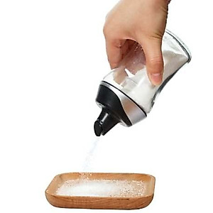 Ginger Ponds Stainless Steel Improved Design Upgraded Sugar or Creamer Dispenser & Shaker with Labels for Beverages and Cooking Cream Dispenser for Coffee Bar Accessories and Organizer