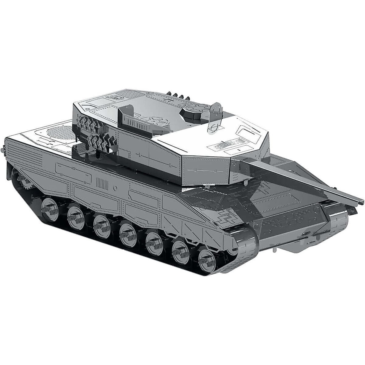 METAL TIME Model Leopard 2, 3D Puzzles for Adults or Teens, DIY Metal Puzzle Model Kit, 3D Metal Model Brain Teaser Puzzle - Great Gift Idea, 57 PCS.