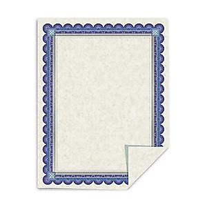 Southworth® Foil Enhanced Preprinted Certificate Refills, 8 1/2" x 11", Ivory/Silver/Blue, Pack Of 15
