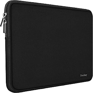 Naukay Laptop Sleeve Case 15.6 Inch,Resistant Neoprene Laptop Sleeve/Notebook Computer Pocket Case/Tablet Briefcase Carrying Bag Compatible Asus/Dell/Fujitsu/HP/Sony/Toshiba/Acer/Fujitsu- (Black)
