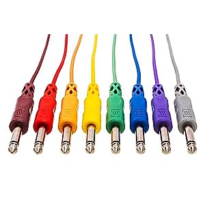 Hosa CPP-830 1/4" TS to Same Unbalanced Patch Cables, 1 Foot