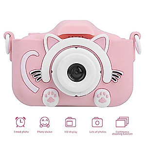 ALREMO HUANGXING - Digital Children Camera, Durable Cartoon Digital DV, Fun Lovely Practical for Holiday Birthday Gift Kids Taking Pictures Toy Children(Pink)