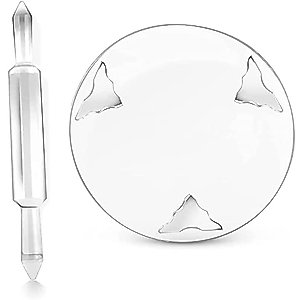 Golden Drops Chapati Rolling Board & Belan for Kitchen Acrylic Transparent Chakla Belan Set Crystal Clear