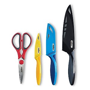 ZYLISS 4 Piece Value Knife Starter Set with Sheath Covers, Stainless Steel
