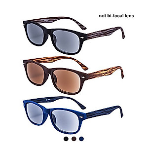 EYEGUARD 3 Pack Unisex Classic of Style Sunglasses Readers Outdoor Reading Glasses for Men and Women 1.50- Not Bifocals