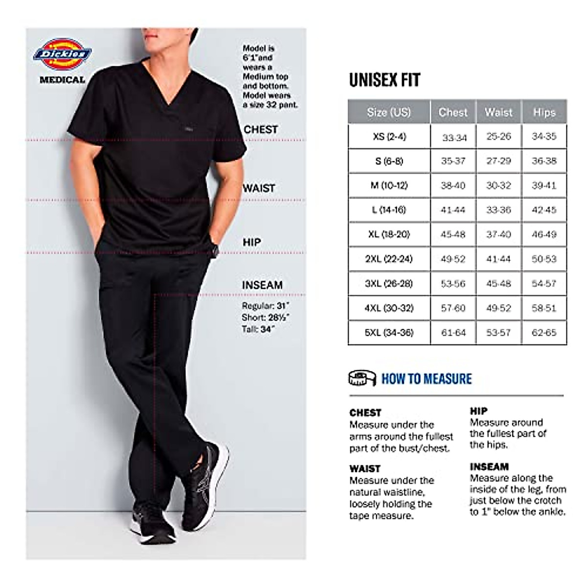 Dickies Men & Women Top and Pant Scrubs Set Plus Size DKP520C, 3XL, Ciel
