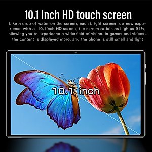 2 in 1 Tablet PC, 12MP Front Camera Smart 10.1 Inch Tablet MT6755 Octa CPU for Learning for Android 11.0 for Work (US Plug)