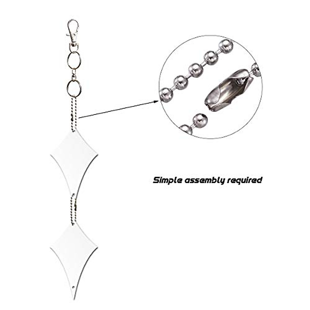 EACILLES Reflective Discs to Keep Birds Away, Hanging Reflectors to Scare Birds Away from Your House and Garden, 16 Diamond Discs