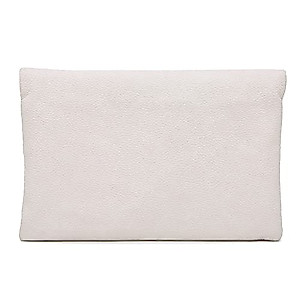 Earnda Clutch Purse for Women Foldover Elegant Evening bag Zipper Faux Leather Envelope Clutch for Party Prom Wedding Beige