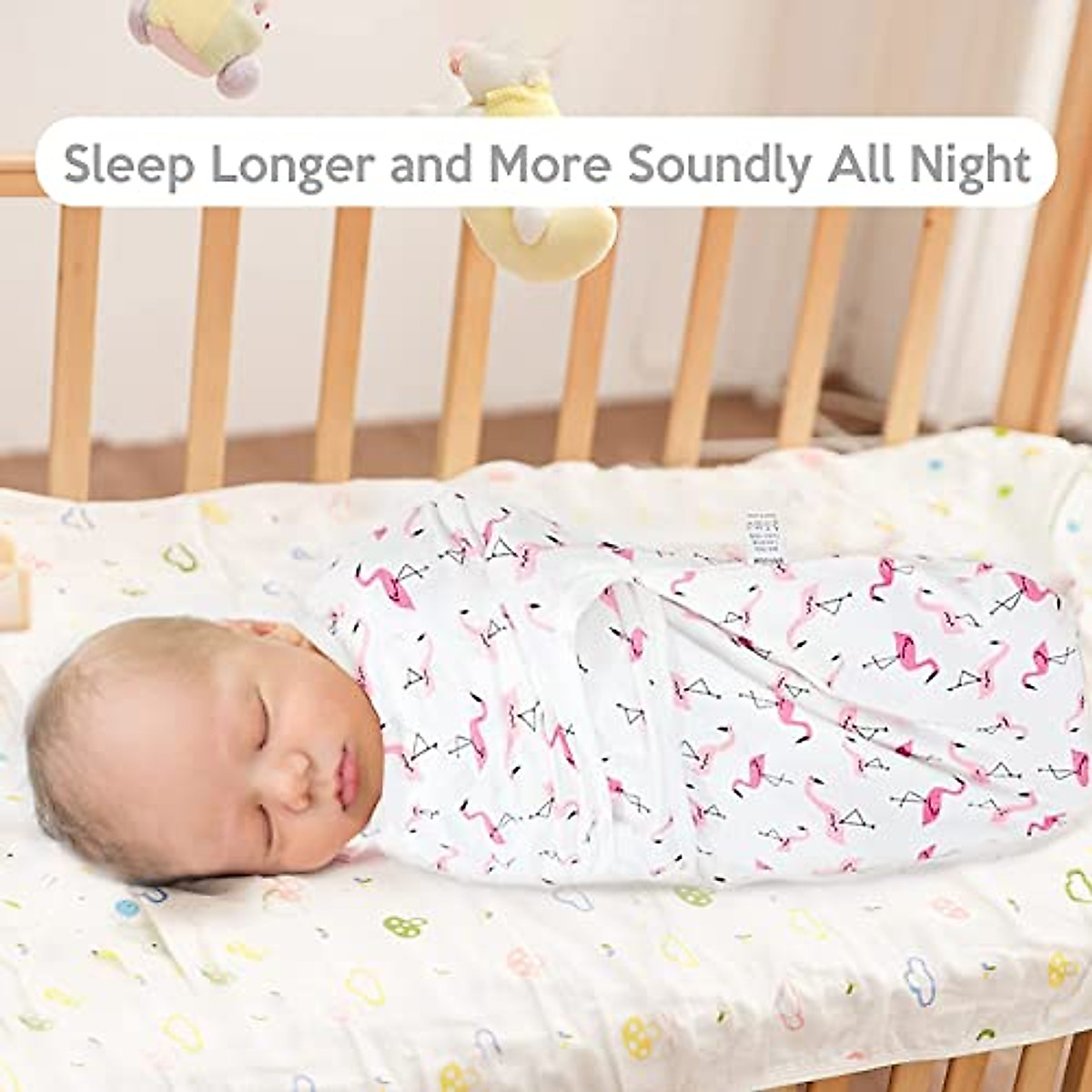 Ourcan Baby Swaddle Blankets for Boy Girl 0-3 Months 3-6 Months, Newborn Swaddle Adjustable Infant Wraps 3-Pack, 100% Combed Cotton, Large Size