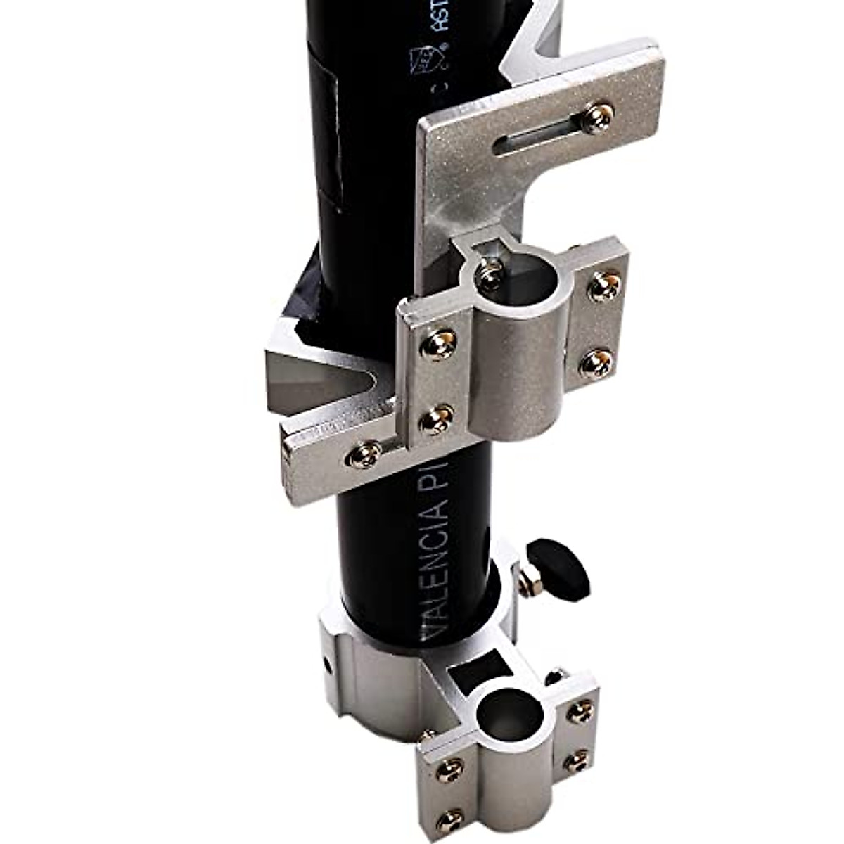 EEZ RV Products Telescopic Starlink RV Ladder Pole 10ft with RV Ladder Mounting Bracket Kit Adjustable Hold up to 2.5 inch Diameter Pole - Fits 1 inch Ladder Rails