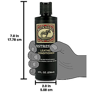 Bickmore Distressed Leather Conditioner 8 oz - Cleaner and Conditioner Lotion for Distressed Leather - Soften and Restore Jackets, Shoes, Boots, Bags and More