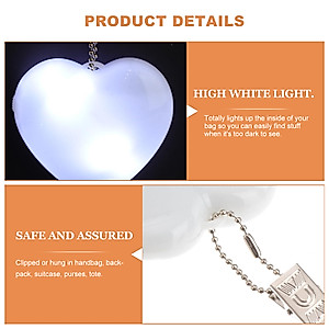 Uonlytech Heart LED Light Handbag Illuminator Touch Sensor Lamp Xmas Cold White Tree Hanging Ornament Valentines Day Gift Party Favor