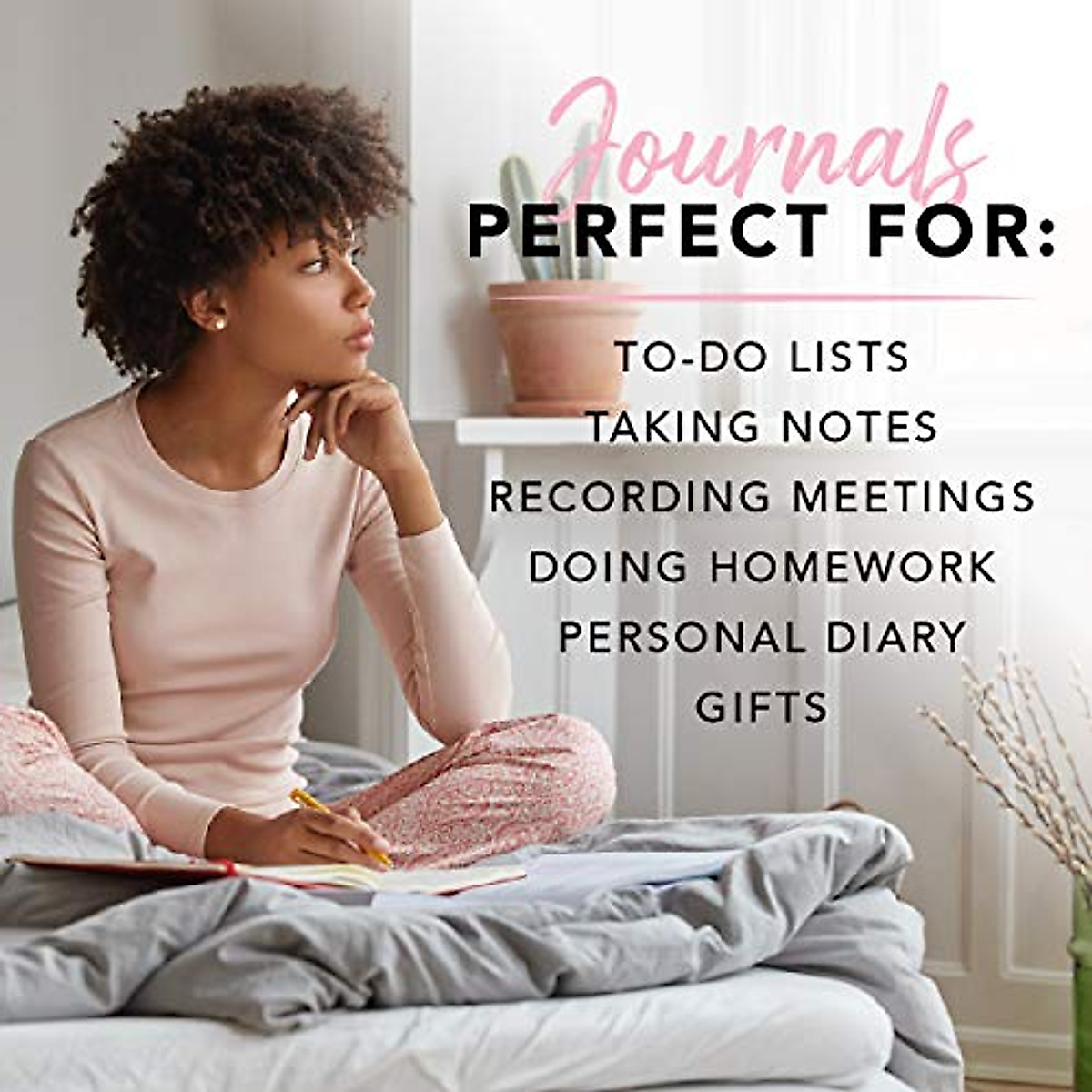 Graphique Hardbound Spiral Journal | Make Things Happen Navy Stripe Design | Premium Paper | Notebook | Diary | Lists | Record Month and Date | Great Gift | 160 Ruled Pages | 6.25” x 8.25”