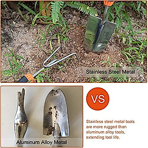 LANNIU Garden Tool Set, 27 Piece Stainless Steel Heavy Duty Gardening Tool Set, Gardening Tools for Women/Grandparents/Parents