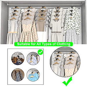 DAIFANNUO 80pc Space Clothes Hanger T-Shape Connector Hooks for Saving Closet Organization and Storage Cascading Black Premium Closet Heavy Duty Hanger Hooks Durable Hanger Connector Hooks