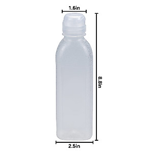 Fardtry With Flip, Condiment Extrusion Bottle, 16Oz Condiment, Controlled Condiment, 5 In Total, Very Suitable For Placing Condiments, With 12 Chalk Labels, 1 Silicone Funnel, 1 Pen, 1 Brush