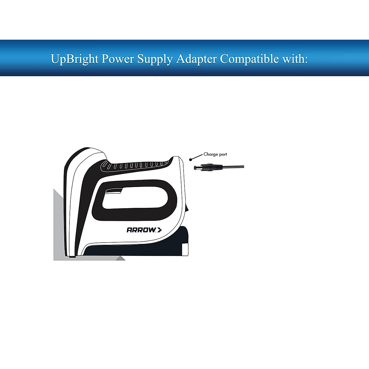 UpBright 5V AC/DC Adapter Compatible with Arrow Fastener T50DCD T50 DCD T-50 3.6V 1Ah 1000mAh Li-Ion Battery Cordless Staple Gun Electric Stapler T50DCDC 5VDC 1A Power Supply Cord Charger PSU w/Barrel