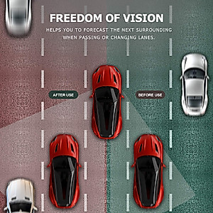 Car Mirror Rear View Mirror Windshield Shatterproof Safety Adjustable Front Facing Suction Cup Mirror for Car Observation