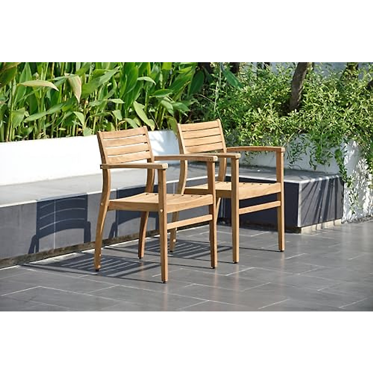 Amazonia Fairview 9 Piece Teak Double Extendable Oval Dining Set