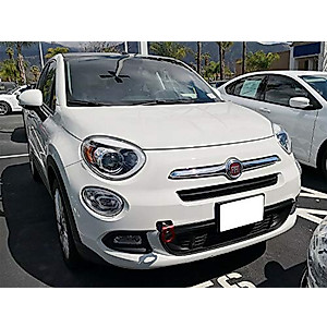 Luyao Aluminum Tow Hook Ring for 2016-up Fiat 500X ONLY Sports Red Track Racing Style