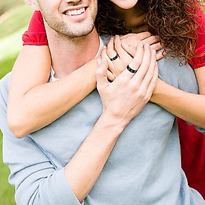 HUASAI Sun and Moon Rings for Couples Matching Promise Couples Rings for Girlfriend Boyfriend Moon Star Rings Set(Matching Rings Size 8)