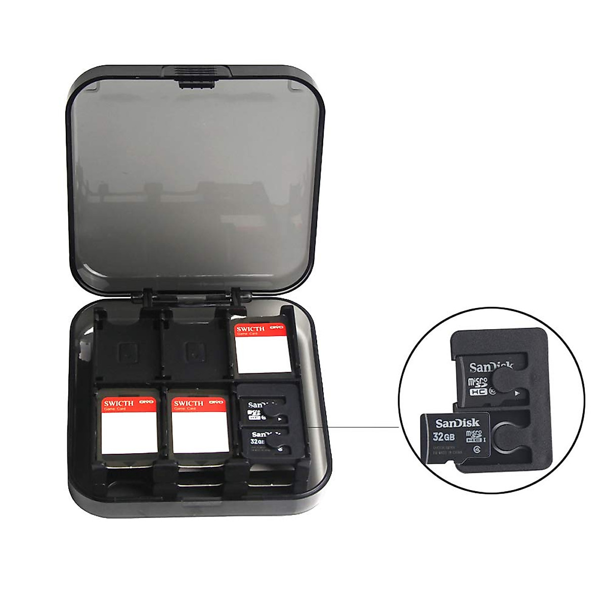 Nintendo Switch Card Cases and storage- 24 and 2 Hard Shell Box for Switch Game Card Protective Shockproof Cartridge Holder Storage hard Box for Nintendo Switch NS