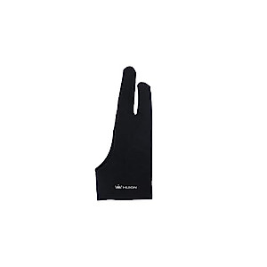 HUION Palm Rejection Artist Glove Two-Finger Glove for Graphic Drawing Tablet iPad Monitor Painting, Paper Sketching, Good for Left and Right Hand