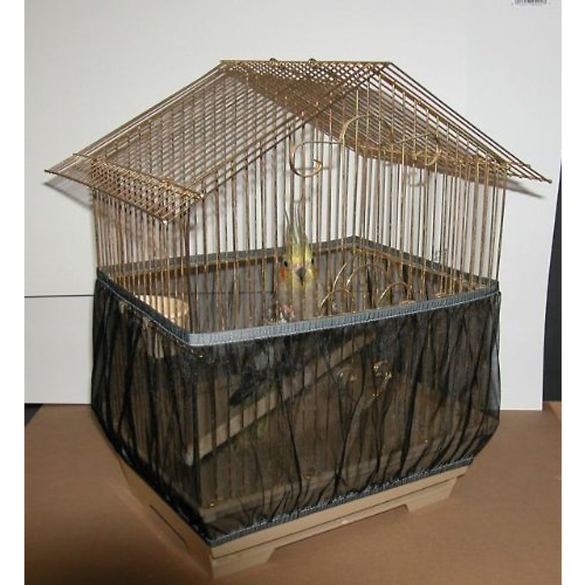 Sheer Guard Flight Cage Skirts #1 - Made in USA - Black- Fits to 120" Around