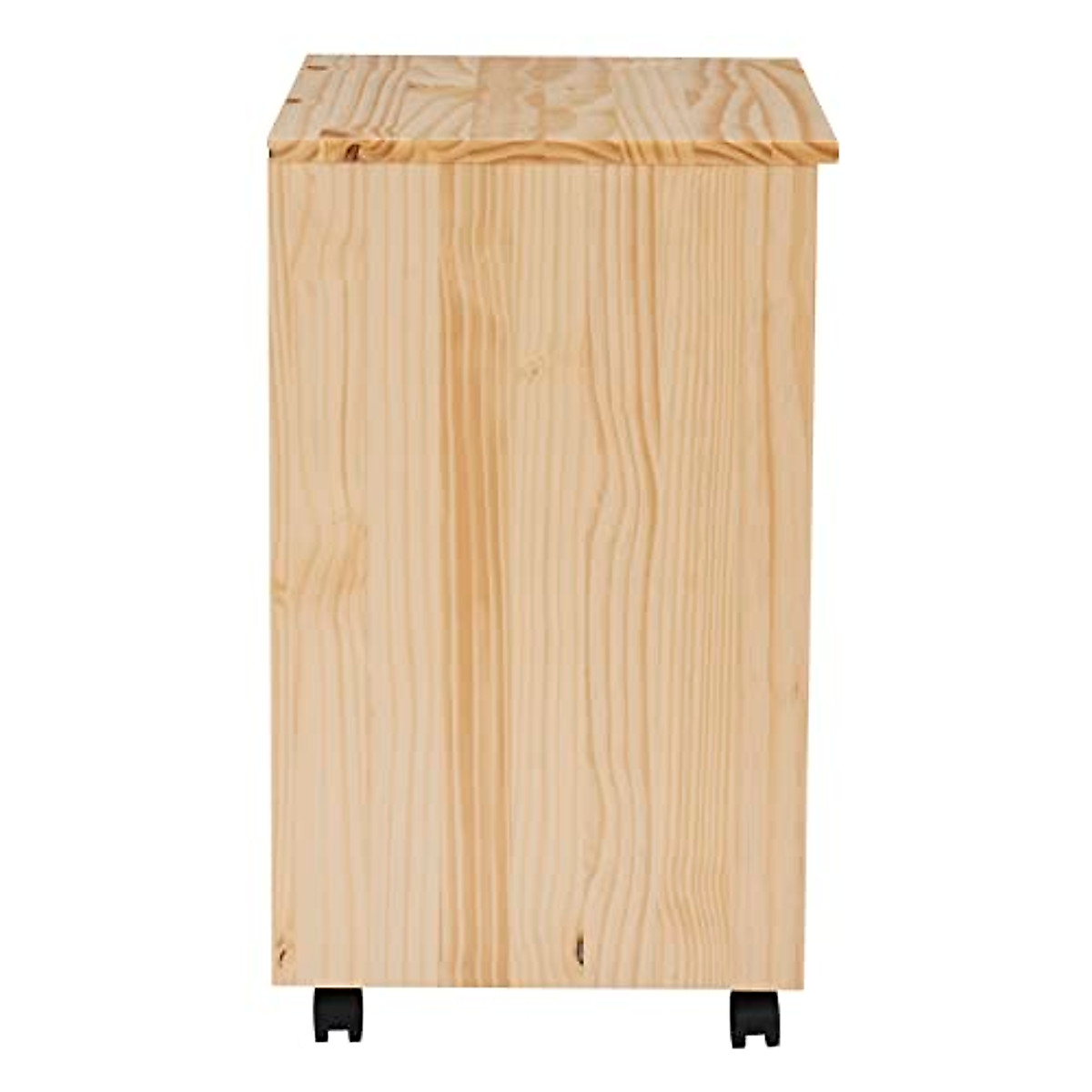 Linon Home Decor Products Corinne Six Drawer Wide, Natural Rolling Cart