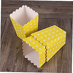 SAFIGLE 24pcs Popcorn Boxes Disposable Containers Party Decoration Supplies Dot Design Snack Box Paper Popcorn Buckets Chicken Popcorn Box Foldable Party Popcorn Cups