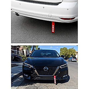 MOCHENT Tow Strap JDM - Sports Red Racing Tow Strap Car Modification Decorative Trailer Belt Personalized with Chinese Slogan Traction Rope Trailer Hook HF Fit for Front or Rear Front Bumper (Red)