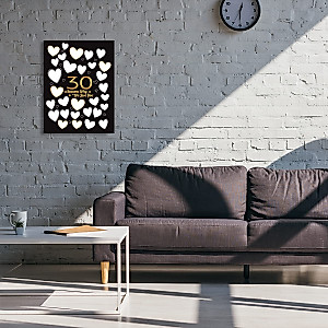 30 Reasons Why We Love You, 30th Birthday Gift Guest Canvas, For Her, Man, Woman, Sister, Friend, Family, Great 30th Anniversary or 30th Birthday Party Decoration-11x15 inches