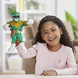 Power Rangers Playskool Heroes Mega Mighties Green Ranger 10-inch Figure, Mighty Morphin Collectible Toys, Kids Ages 3 and Up