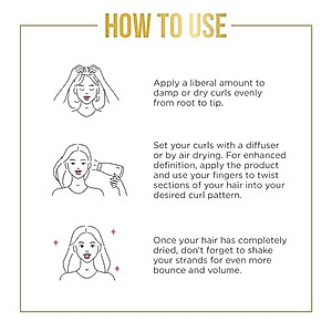 Pantene Pro-V Curl Cream Hair Lotion, Moisturizing Curl Defining Cream, Anti Frizz for Wavy or Curly Hair, with Vitamin B5, Pack of 3, 18 oz Total